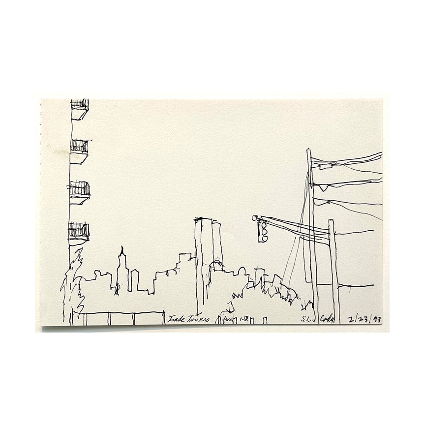 Sam Cady - Trade Towers from NJ | Ocean House Gallery & Frame